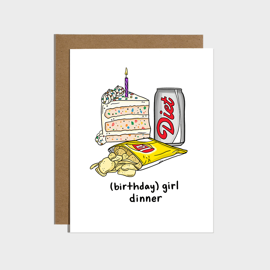 Girl Dinner Birthday Card – Paper Luxe