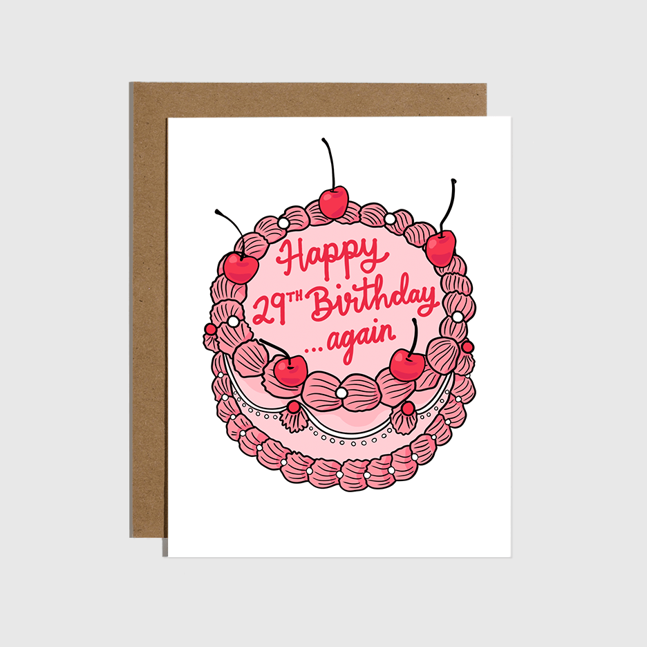 Happy 29th Birthday Again Card – Paper Luxe