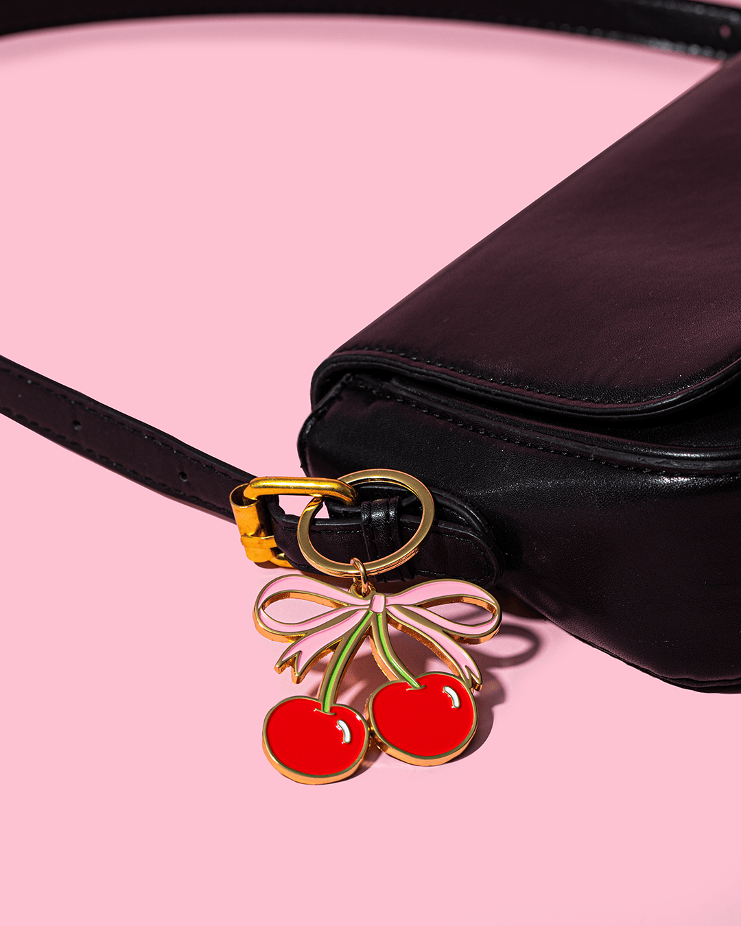 Cherries Enamel Keychain Bag Charm – Paper Luxe