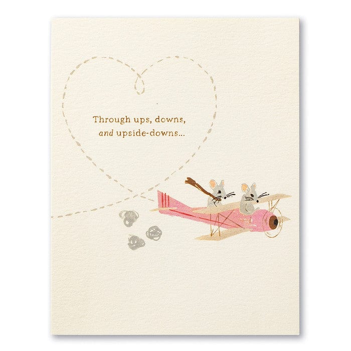 Through Ups, Downs, And Upside-Downs… Anniversary Card – Paper Luxe
