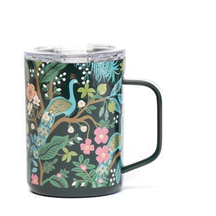 Mug - 16oz Rifle Paper - Peacock Blue – Paper Luxe