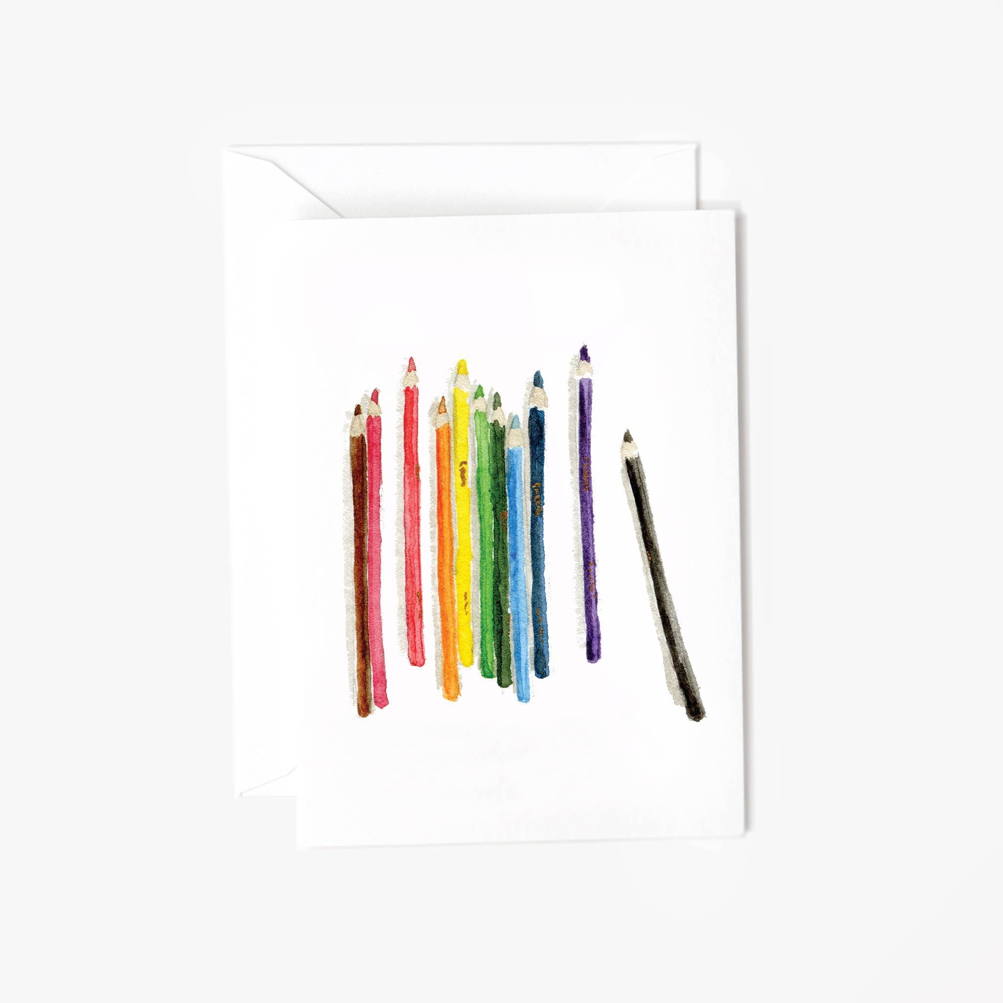 Colored pencils mini notecard – Paper Luxe
