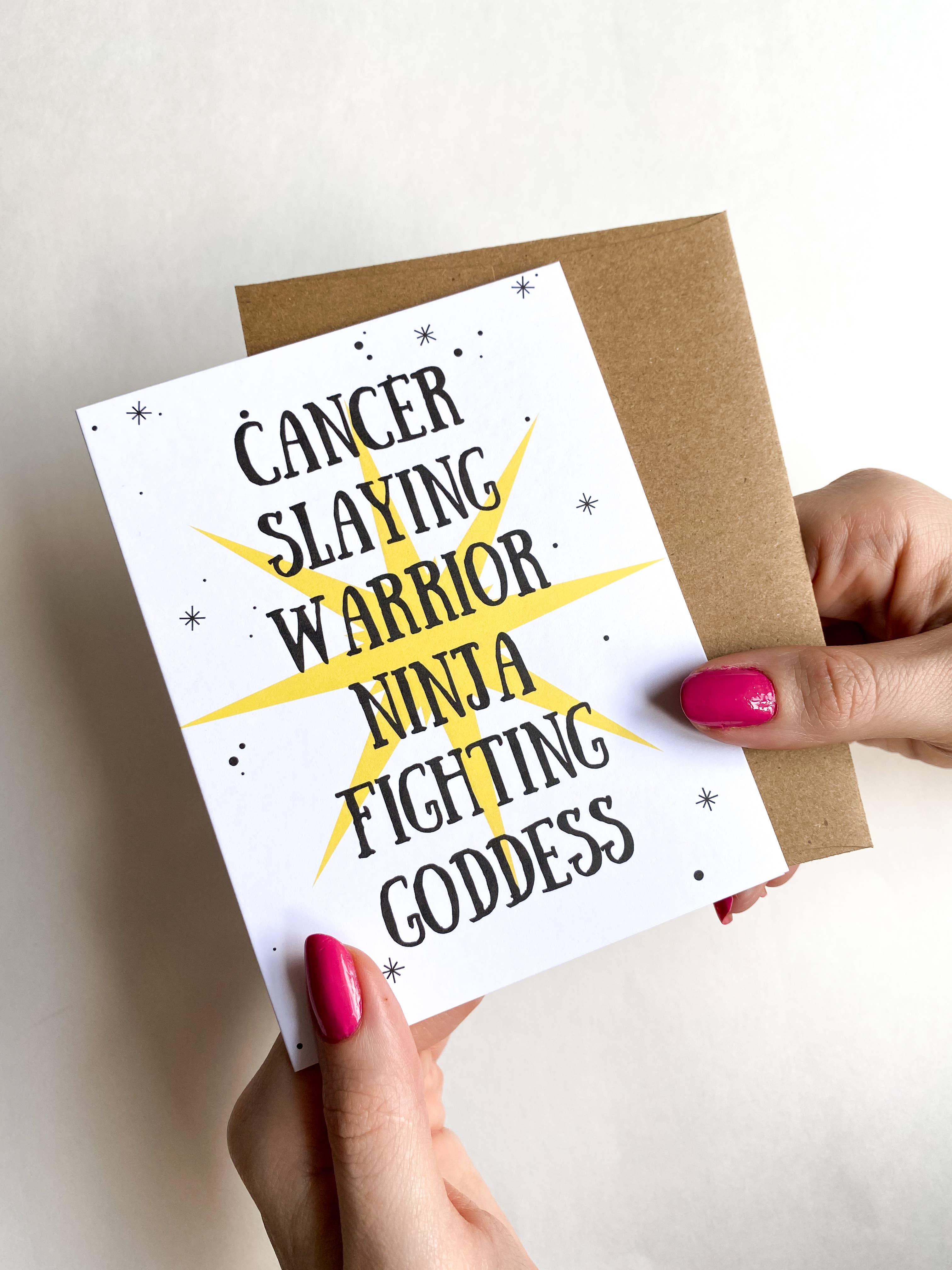 Cancer Slaying Warrior Ninja Fighting Goddess Cancer Card – Paper Luxe