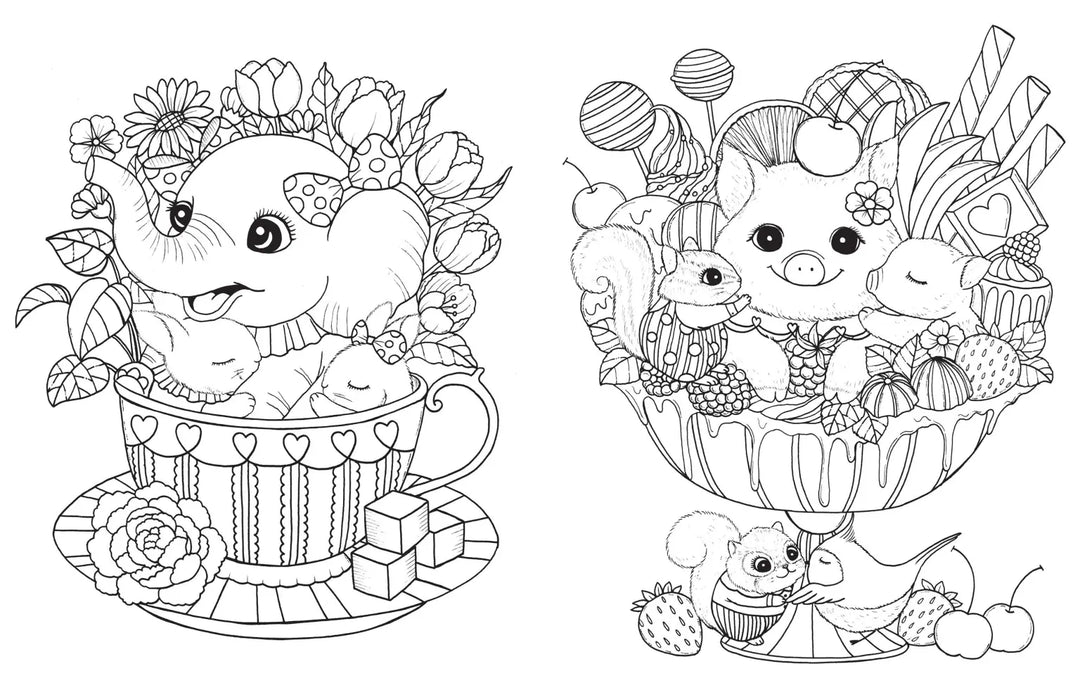 A Million Hugs & Kisses: Cuddly Cuties to Color – Paper Luxe