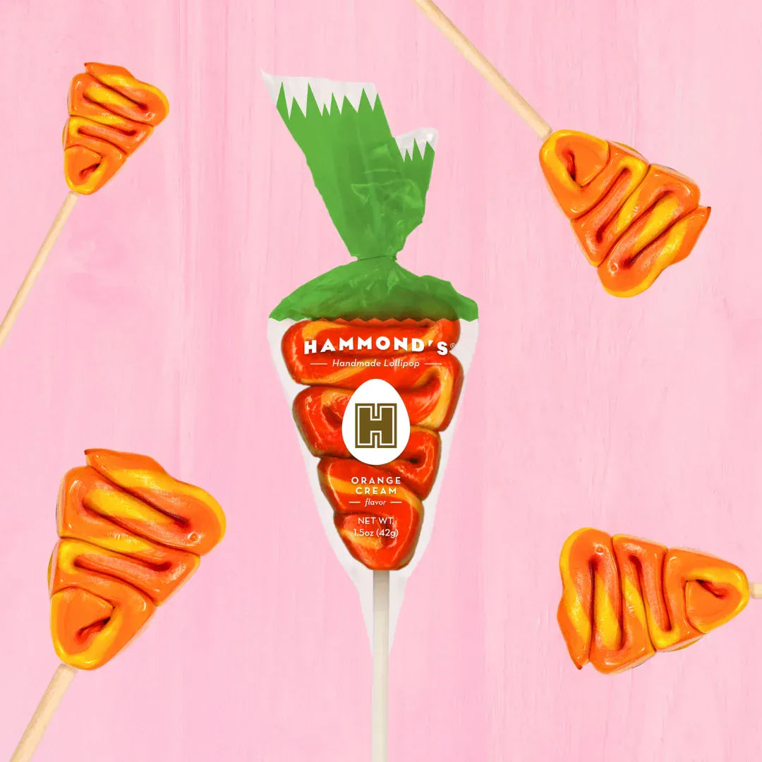 Carrot Lollipops - Orange Creamsicle | Hammond's Candies – Paper Luxe