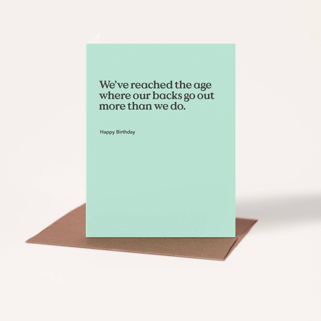 Backs Go Out Funny Birthday Card – Paper Luxe