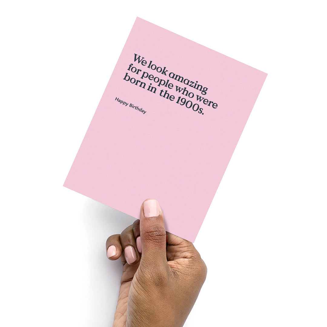 Born in the 1900s Funny Birthday Card – Paper Luxe