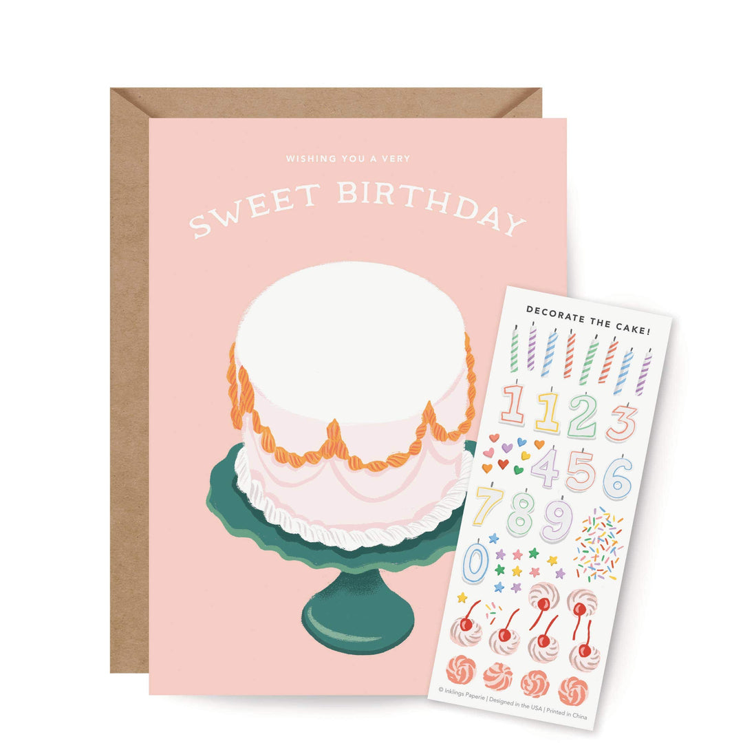 Sticker Scene Card - Decorate a Cake – Paper Luxe