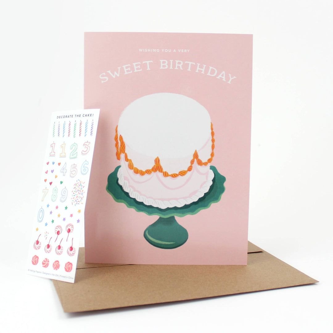Sticker Scene Card - Decorate a Cake – Paper Luxe