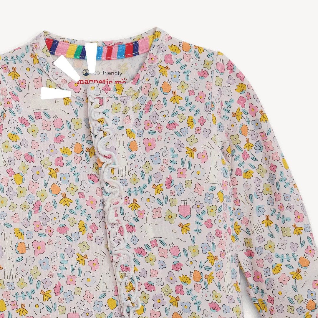 Bunny Blossom Modal Magnetic Ruffle Convertible Coverall – Paper Luxe