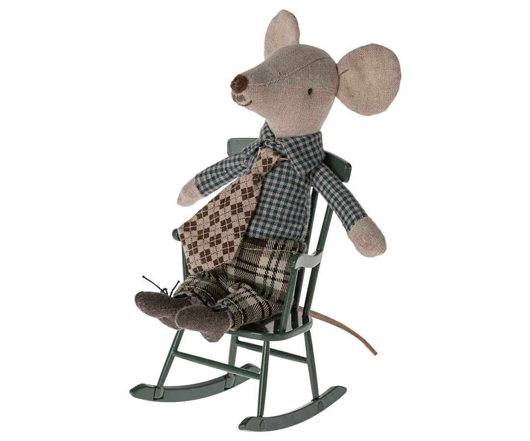 Rocking Chair, Mouse - Dark Green | Maileg – Paper Luxe