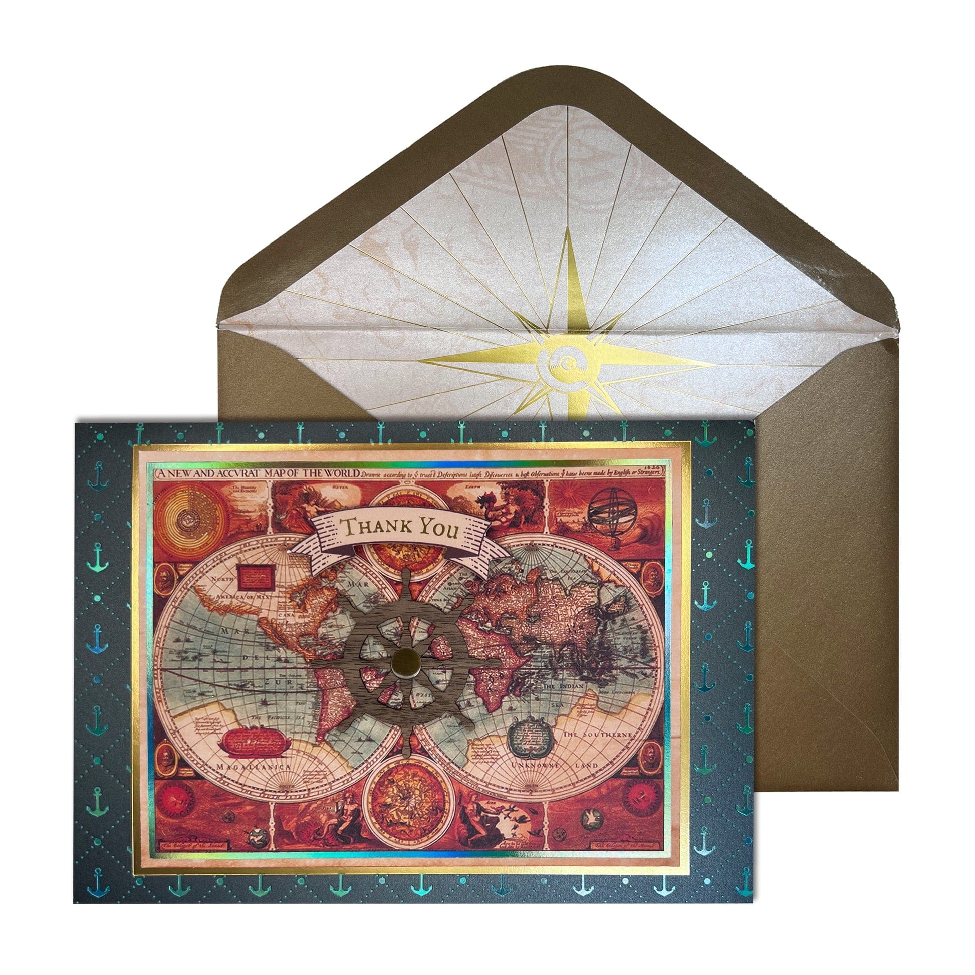World Map Thank You Card – Paper Luxe