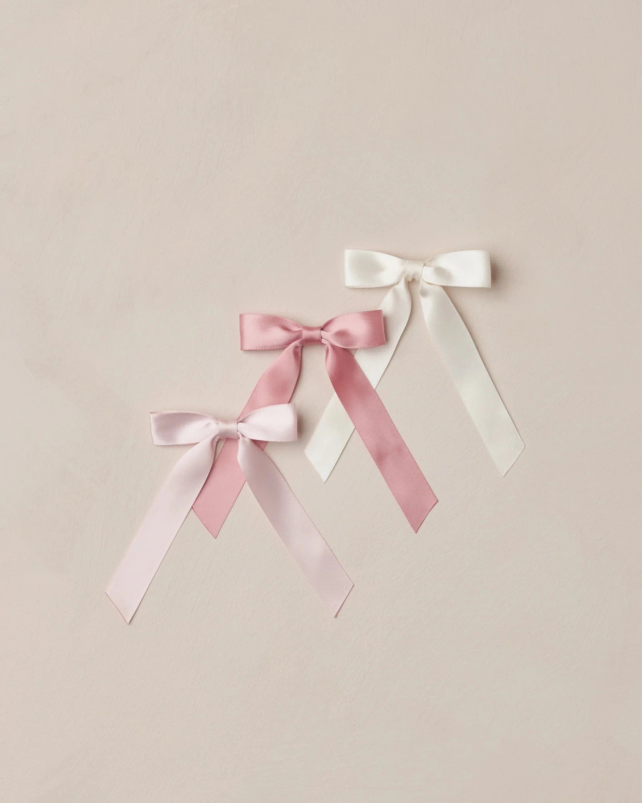 Satin Ribbon Bows - Ivory, Rose, Raspberry – Paper Luxe