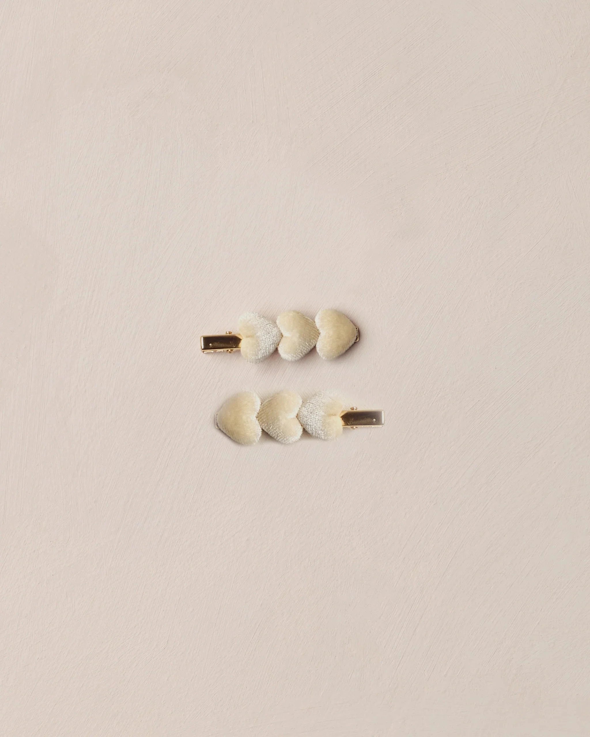 Velvet Heart Clips - Ecru – Paper Luxe