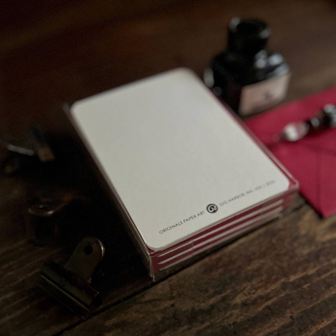 CARVED Stacked Hearts | FLAT Valentine Cards | BOX of 12 – Paper Luxe