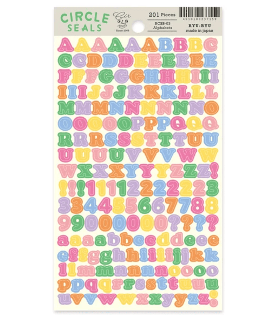 Sheet of Alphabet Stickers - Made in Japan – Paper Luxe