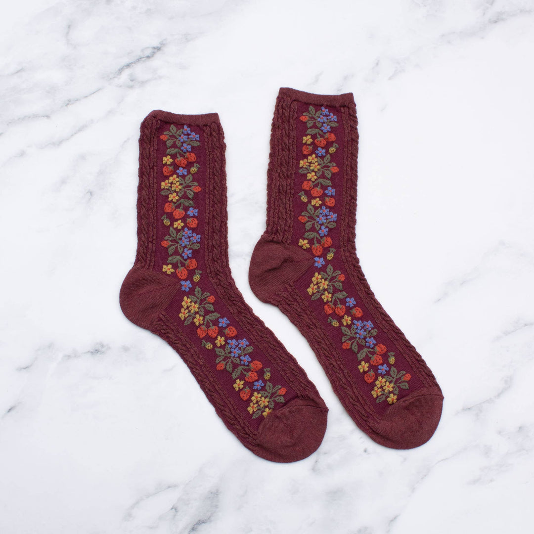 Vintage Strawberry Socks – Paper Luxe