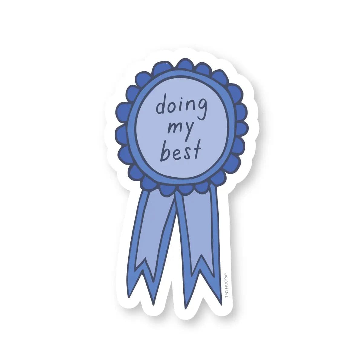 Doing My Best Blue Ribbon Sticker – Paper Luxe