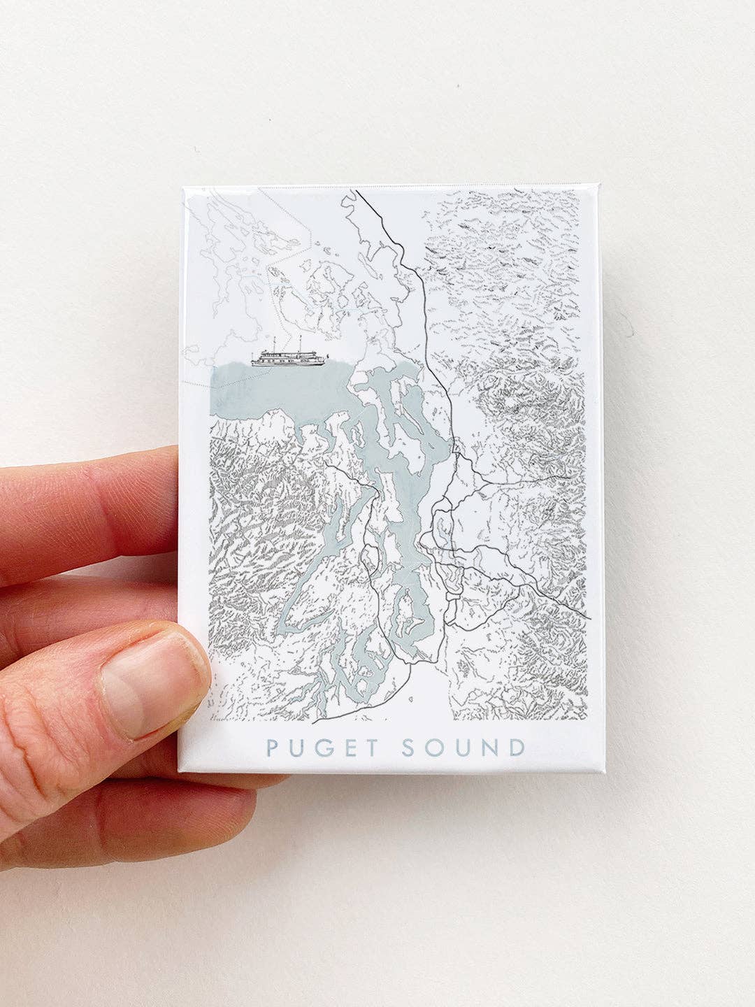 Puget Sound Washington Map: Magnet – Paper Luxe