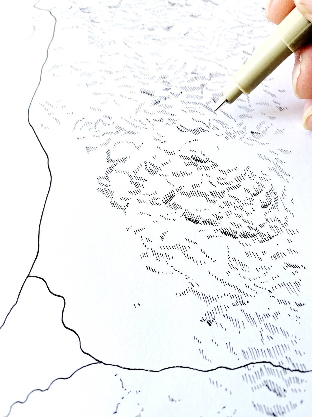 Puget Sound Topo Watercolor Map Tall Art Print – Paper Luxe