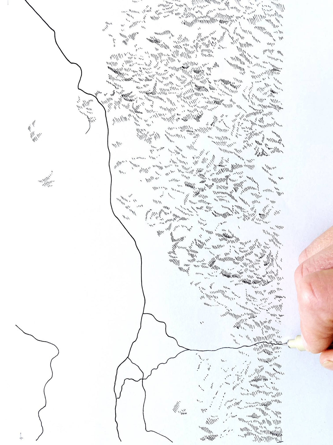 Puget Sound Topo Watercolor Map Tall Art Print – Paper Luxe