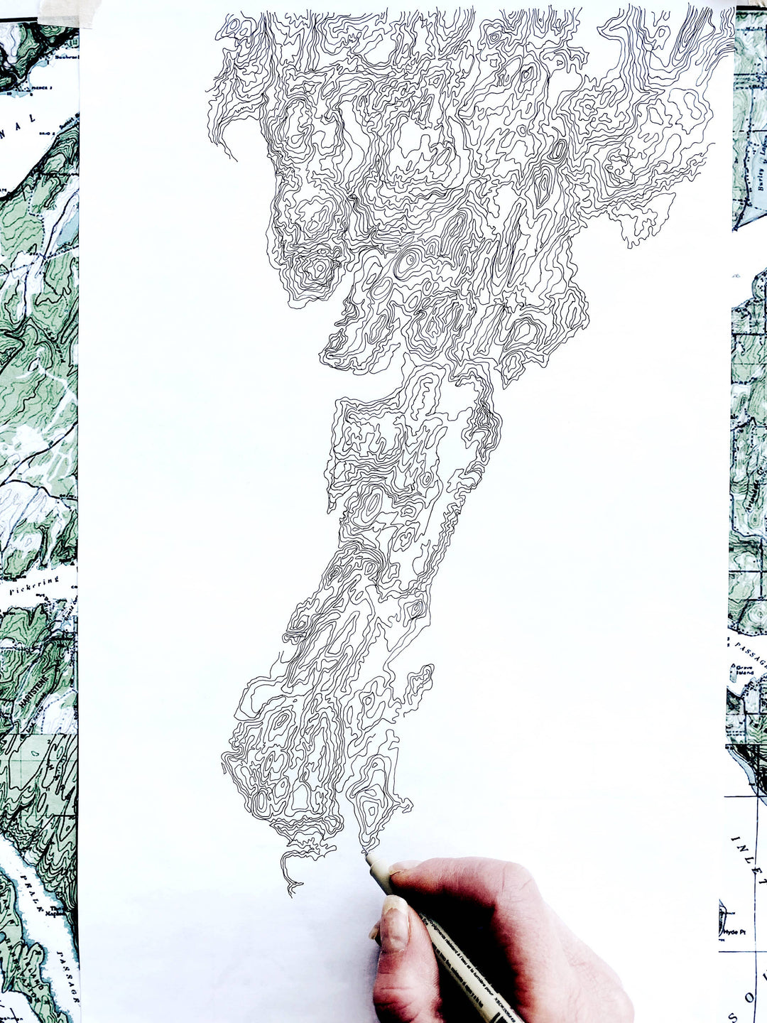 Key Peninsula Washington "Blueprint" Map Art Print – Paper Luxe