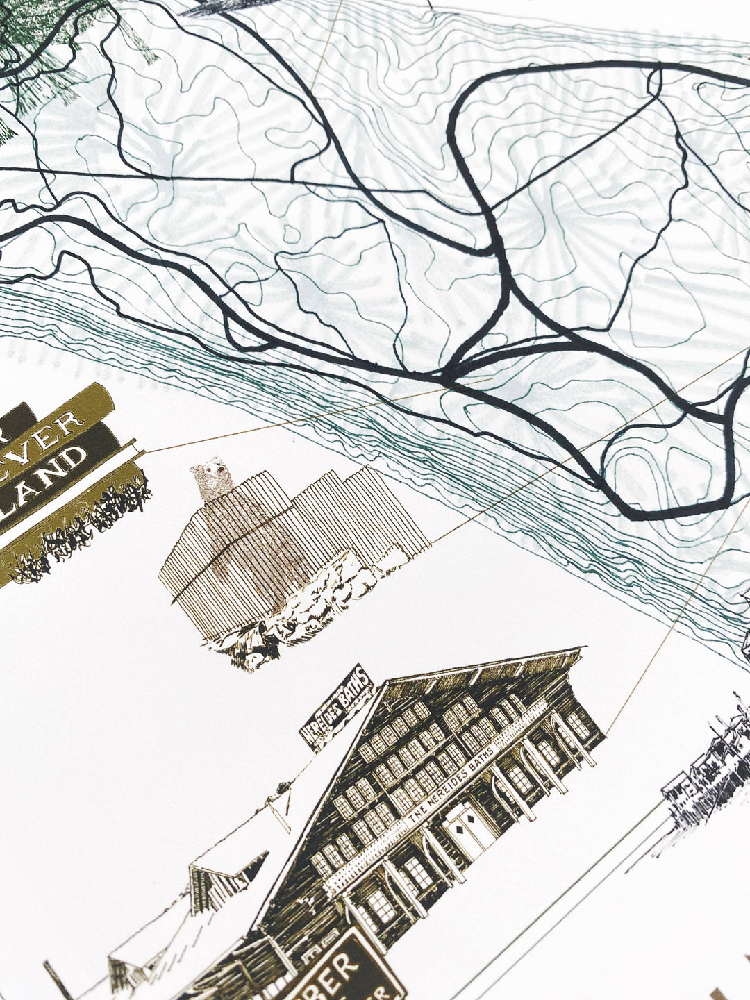 Point Defiance Park Art Map Tacoma WA: Horizontal Print – Paper Luxe