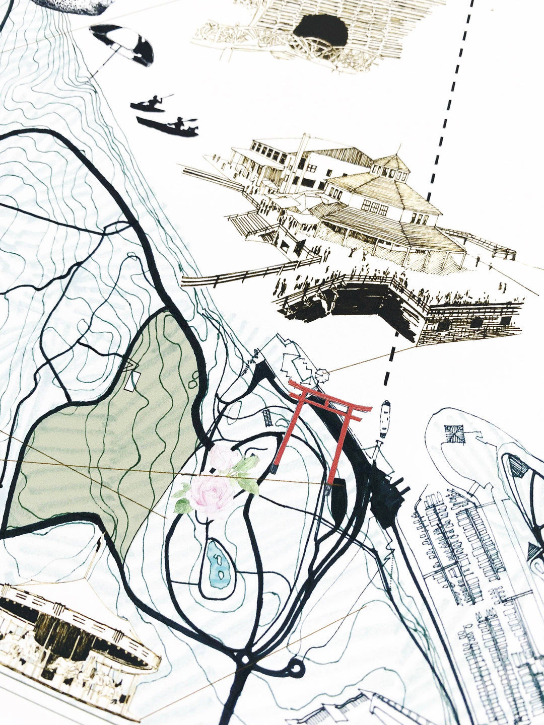 Point Defiance Park Art Map Tacoma WA: Horizontal Print – Paper Luxe