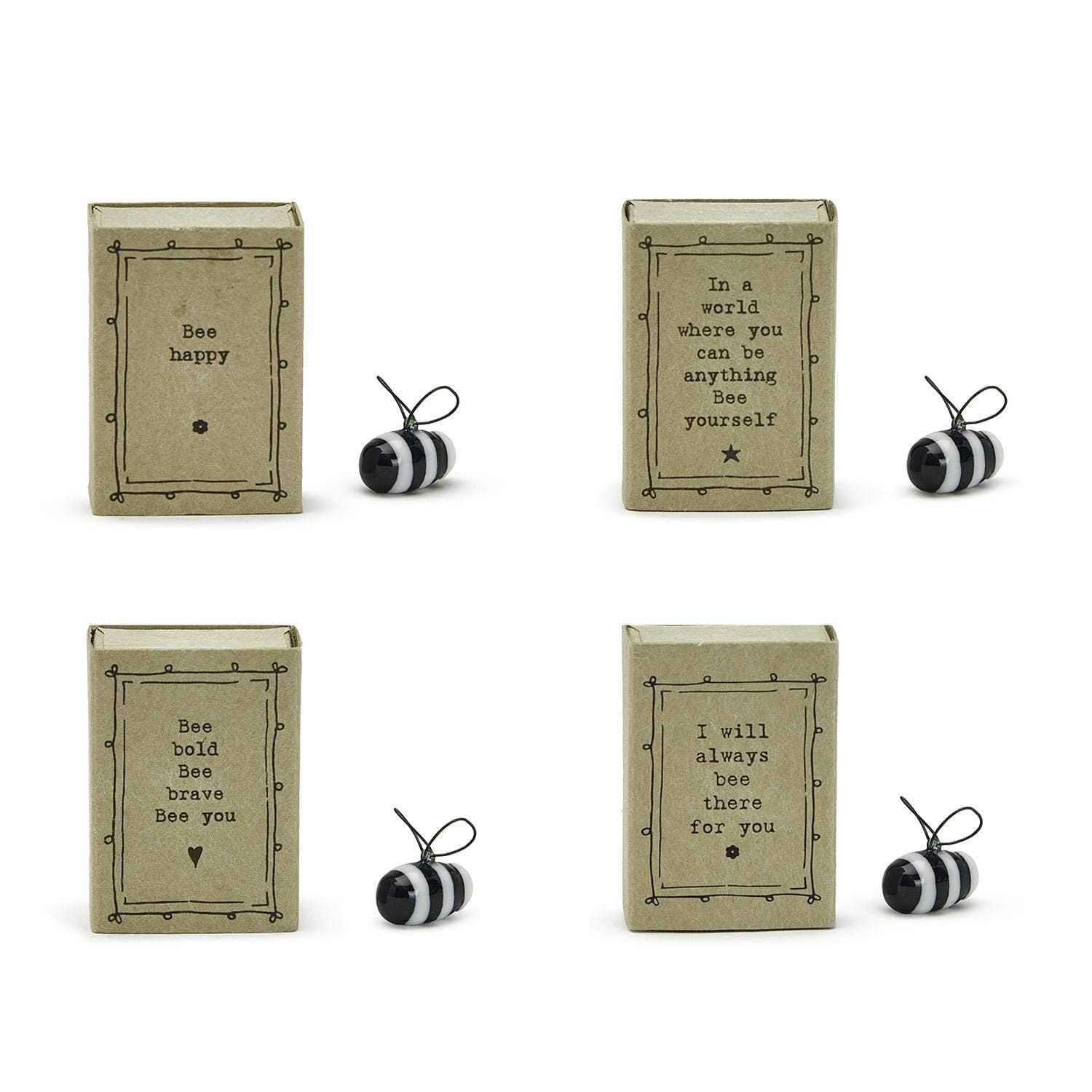 Matchbox Bee in Gift Box with Sayings – Paper Luxe