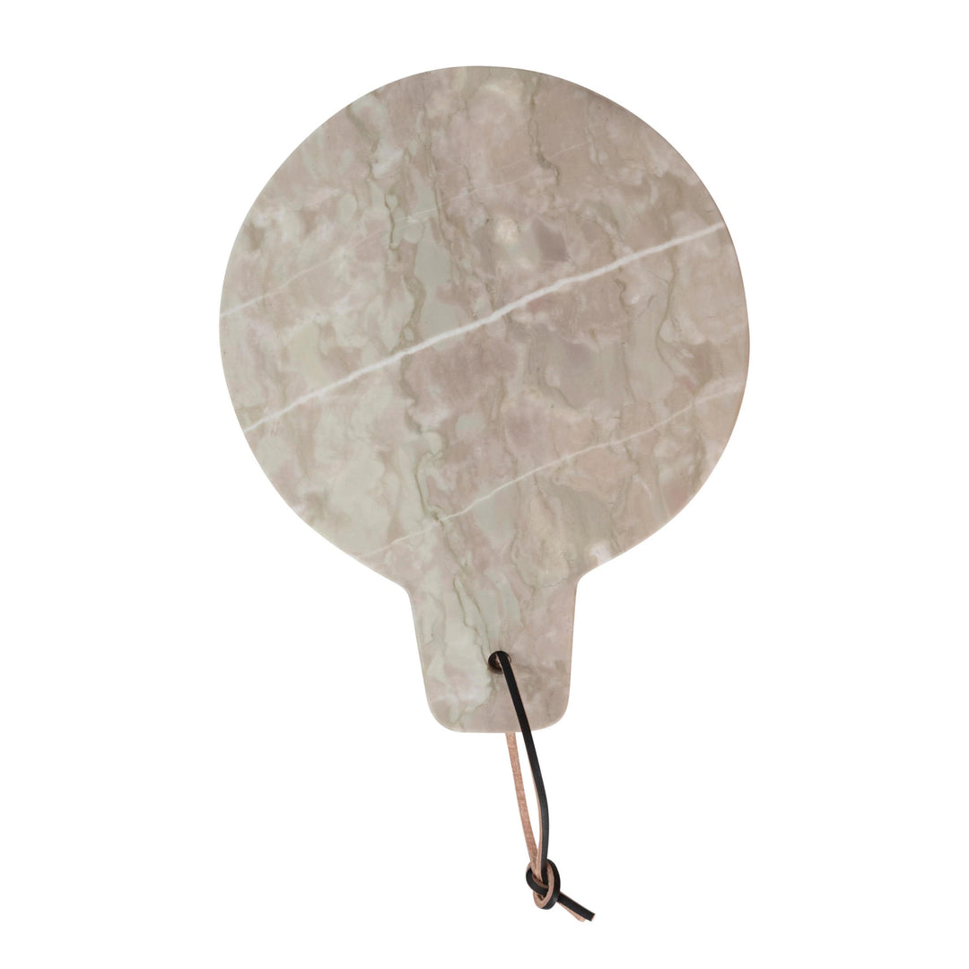 Marble Cheese/Cutting Board with Leather Tie and Handle – Paper Luxe