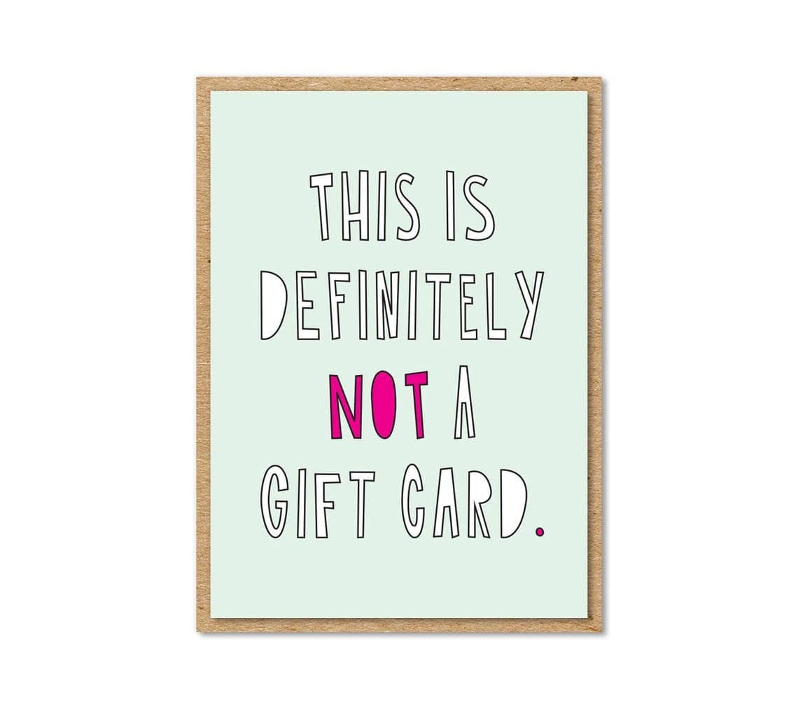 Not A Gift Card – Paper Luxe