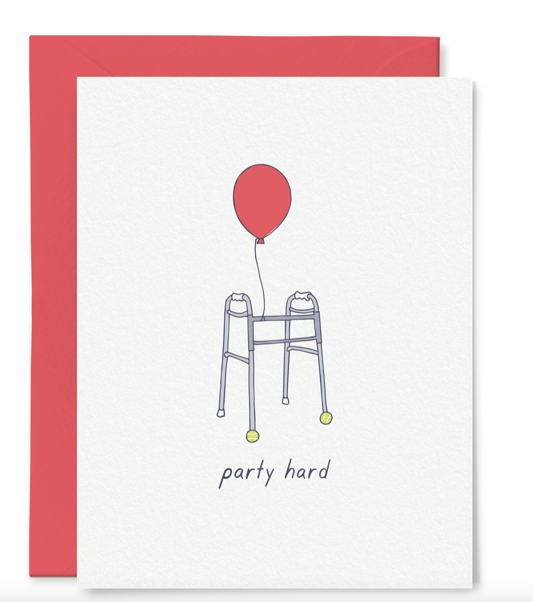 Party Hard Birthday Card – Paper Luxe